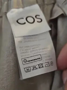 COS | Pants | Cos Beige Linenblend Drawstring Chinos | Poshmark